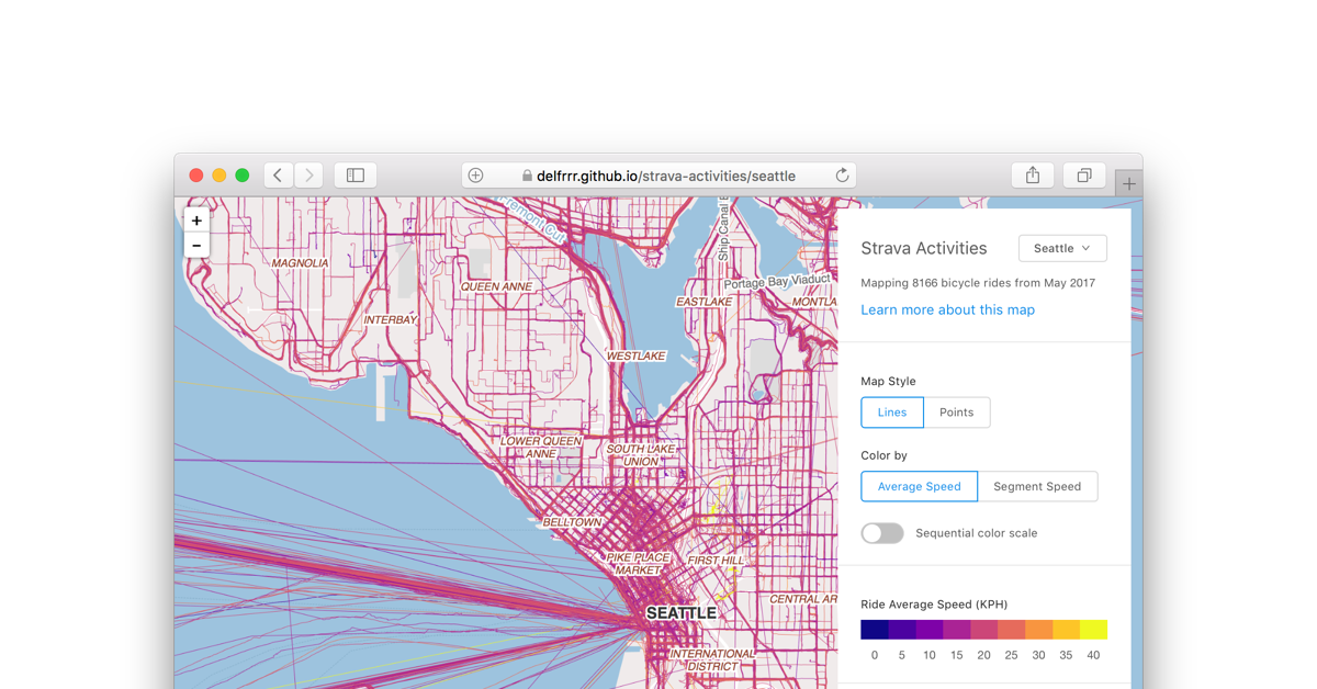 Seattle – Strava Activities Map